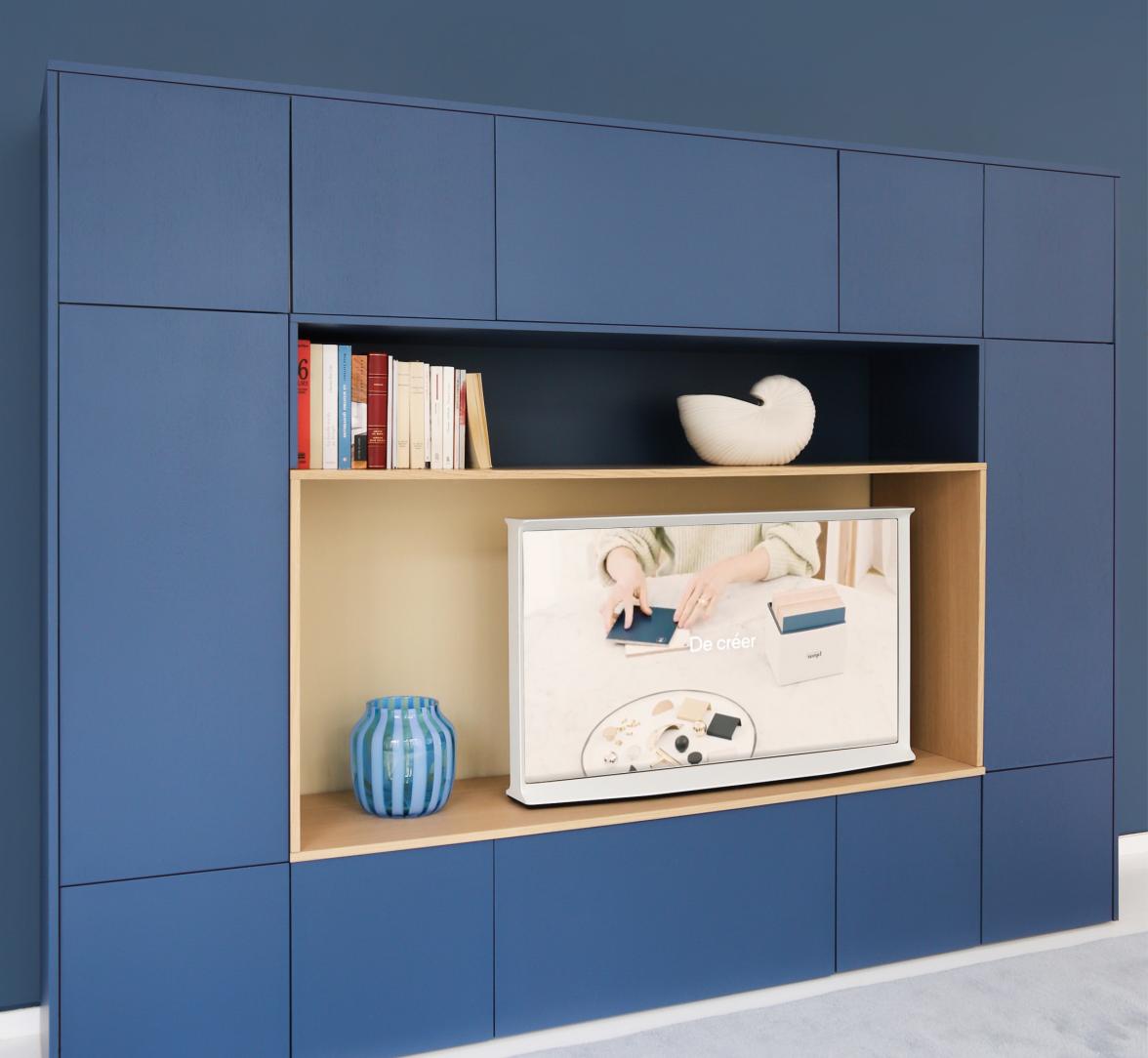 Un meuble TV créé avec des caissons Ikea I Plum