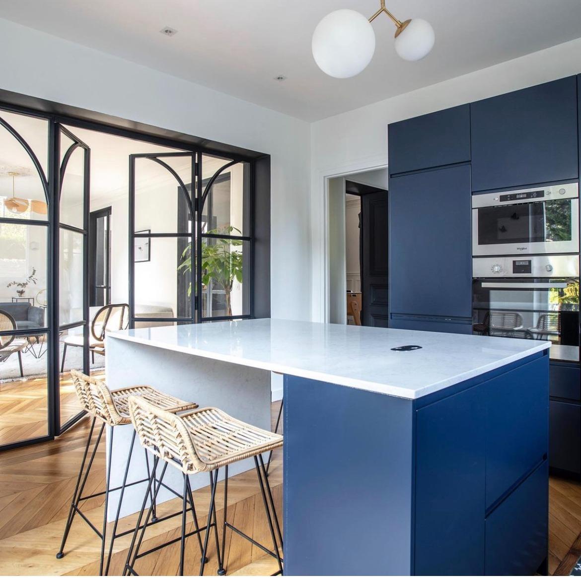 A glass partition in the kitchen | Plum Living