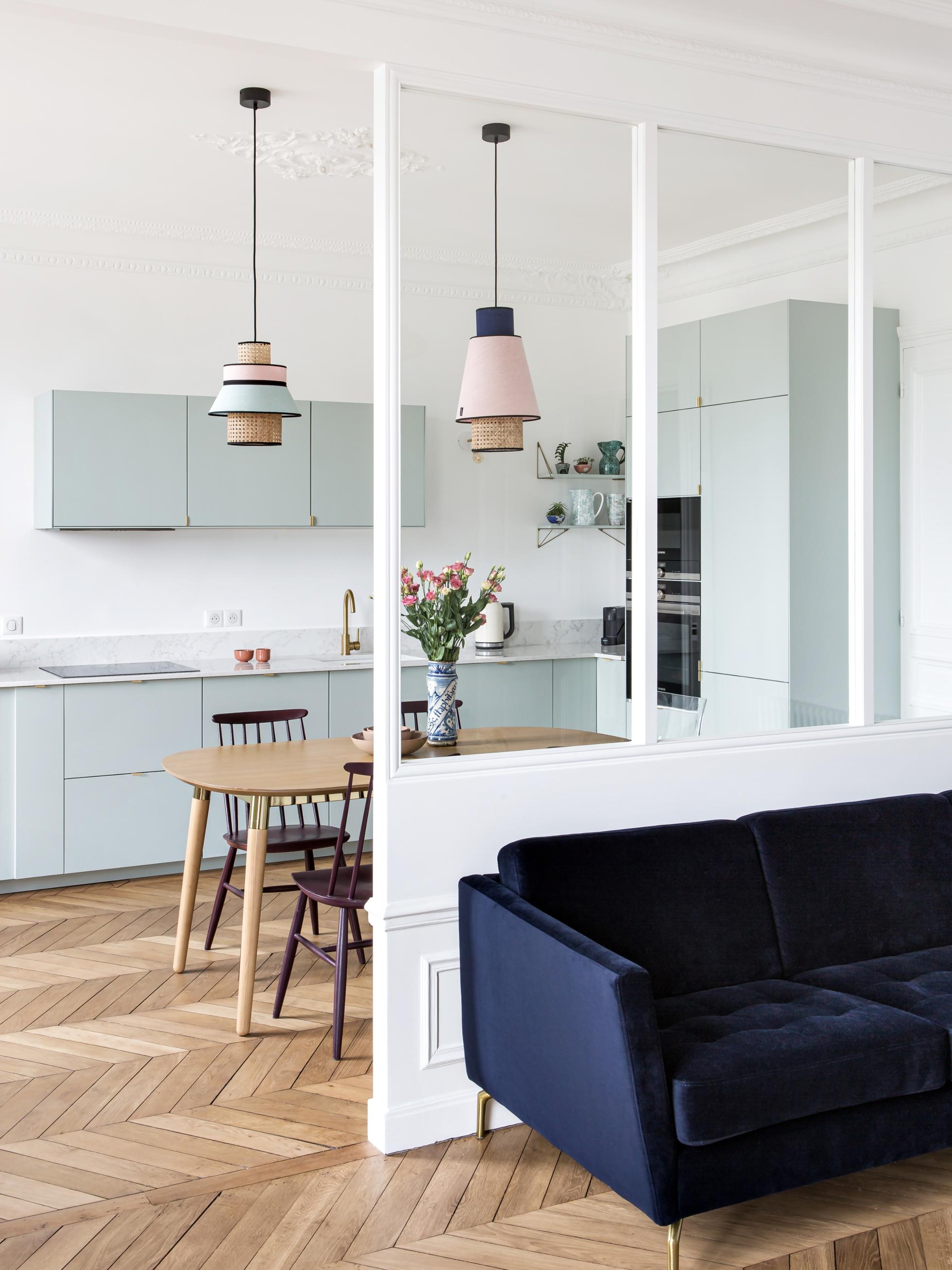 A glass partition in the kitchen | Plum Living