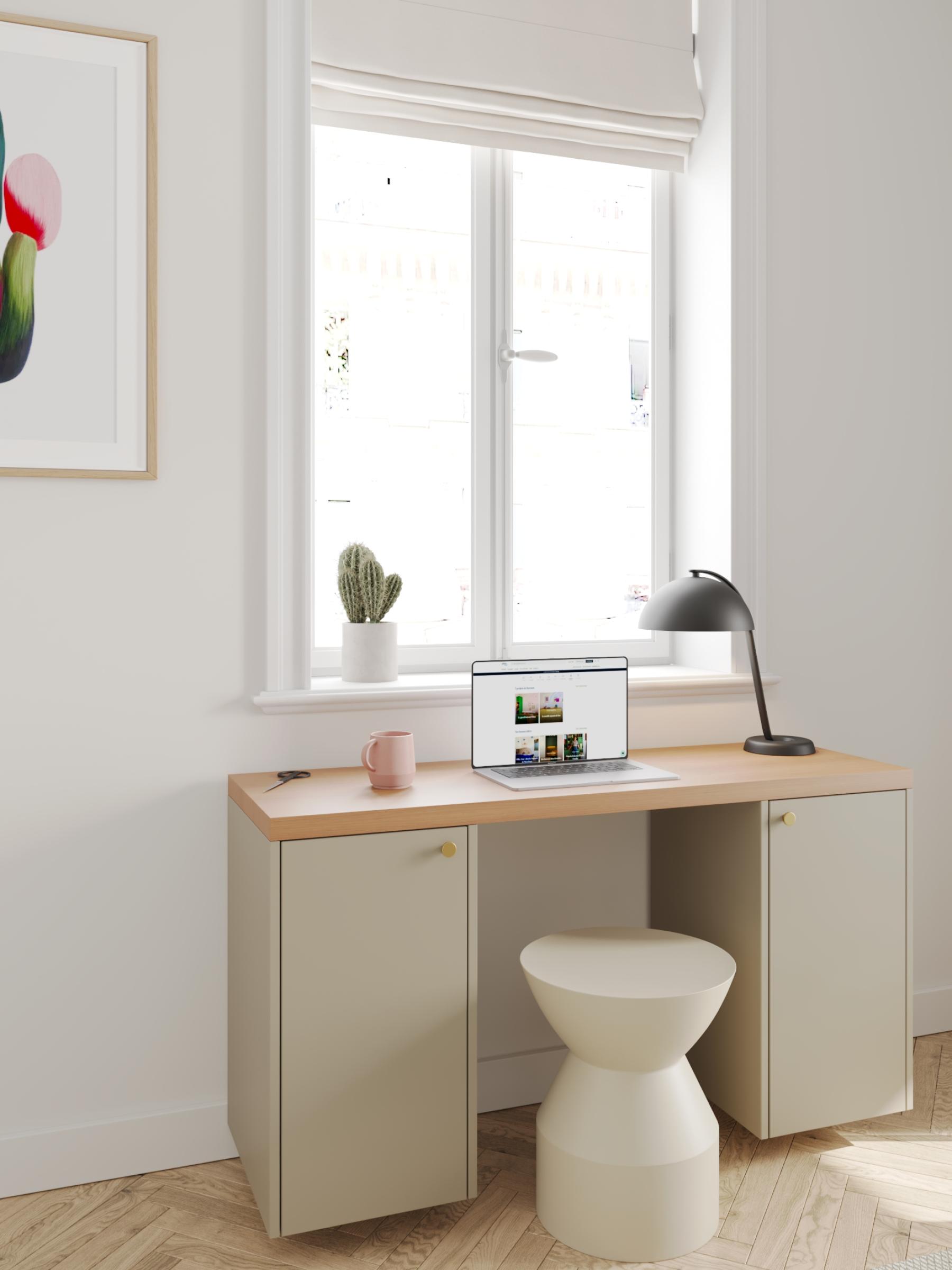 Small desk 120cm with Square top | Plum Living