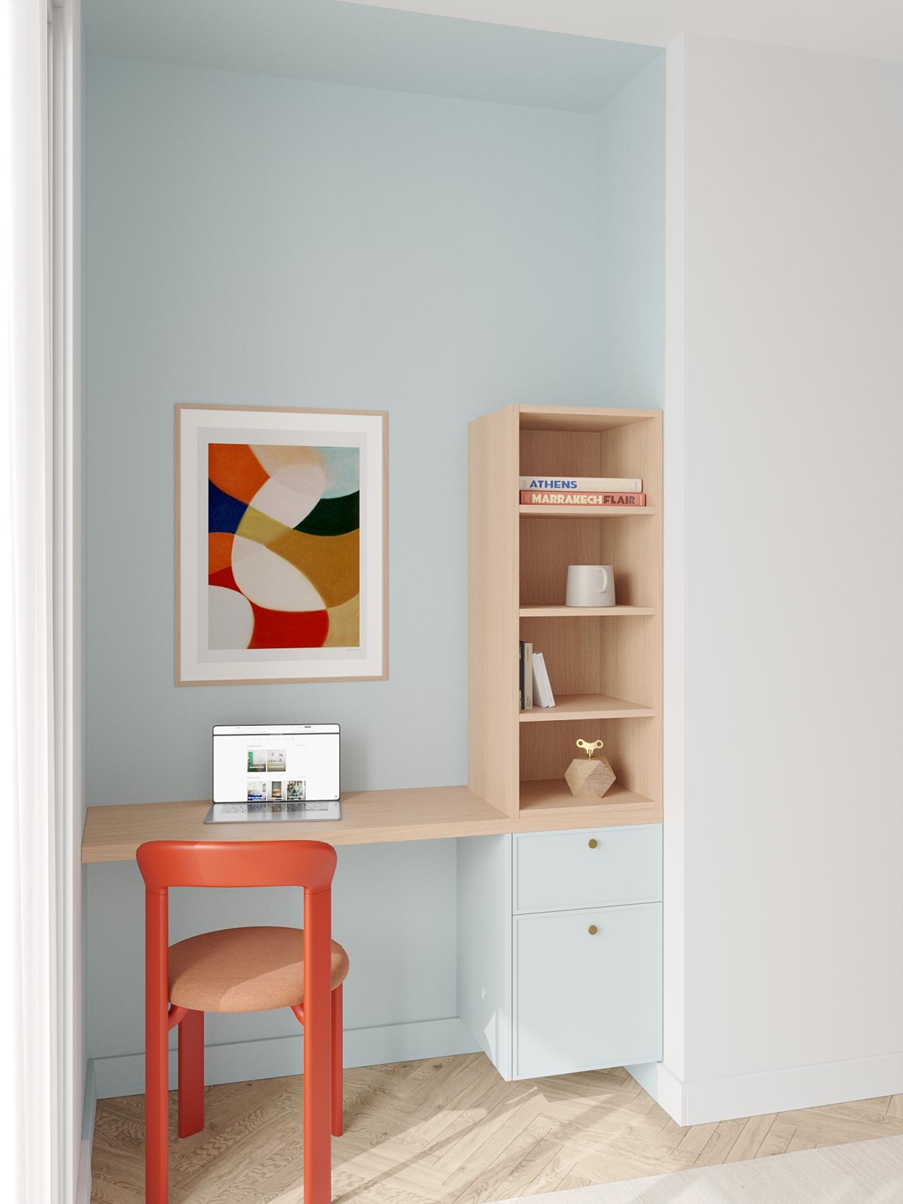 Bureau 140cm avec étagères ouvertes | Plum Living