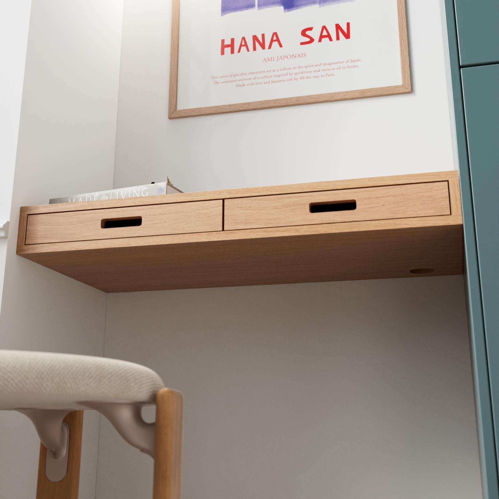 Natural oak Secretary desk top | Plum Living