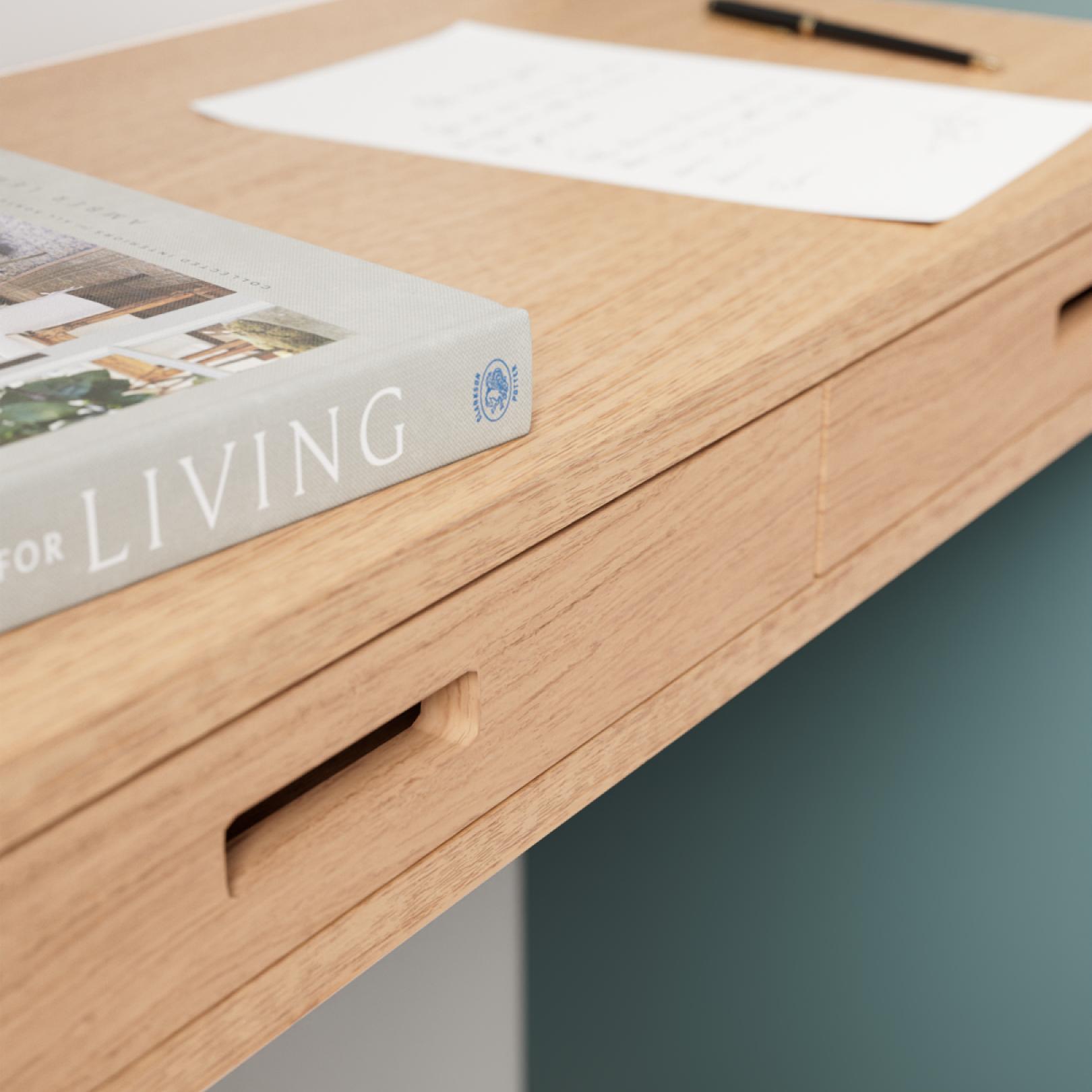 Natural oak Secretary desk top | Plum Living