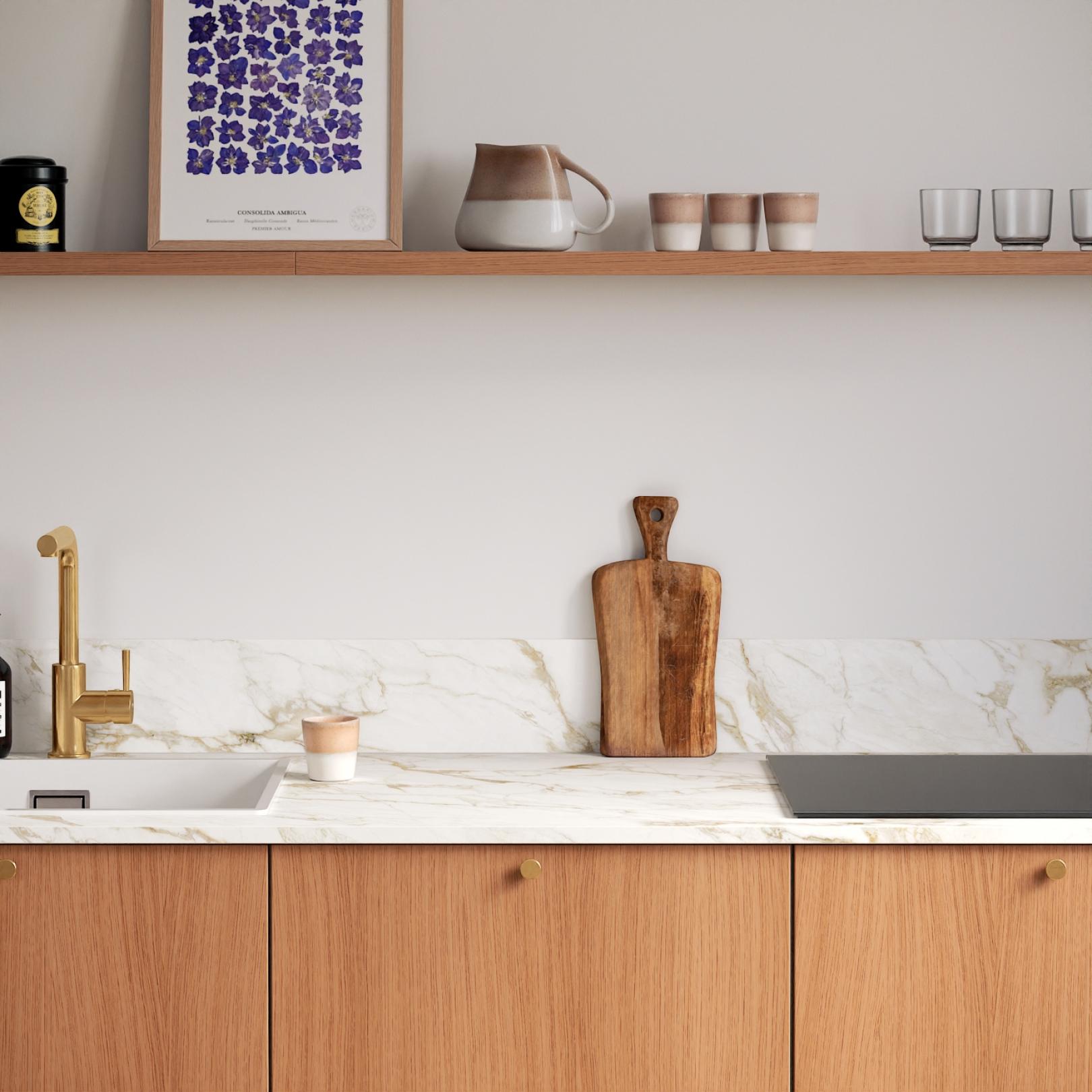 Curved floating shelf 120cm | Plum Living