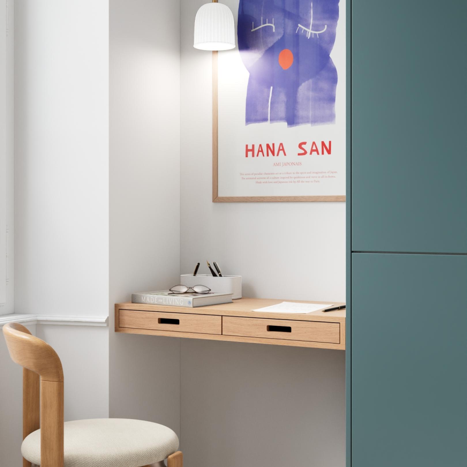 Natural oak Secretary desk top | Plum Living