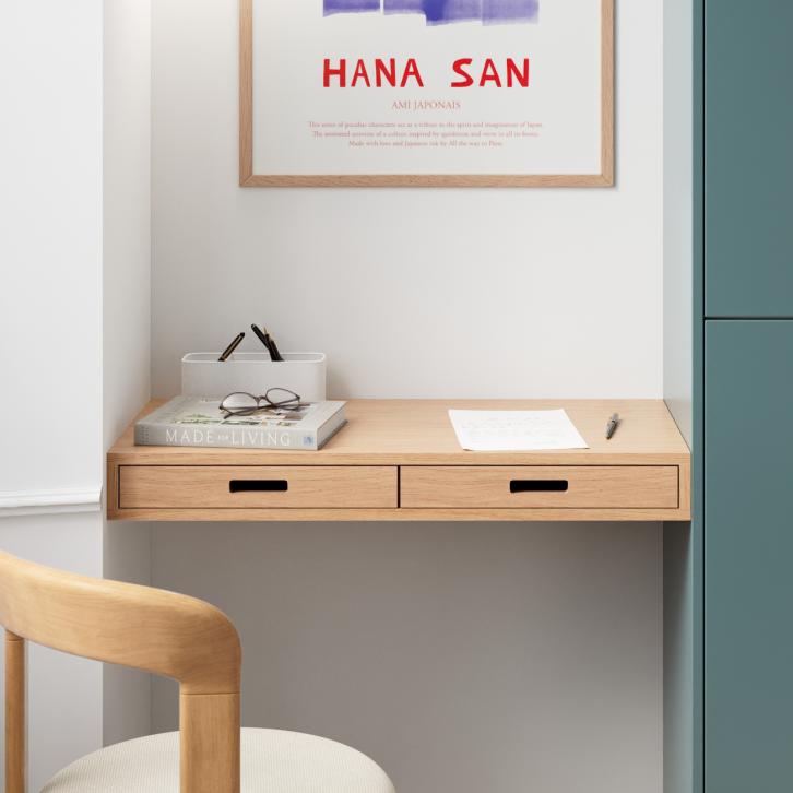 Natural oak Secretary desk top | Plum Living