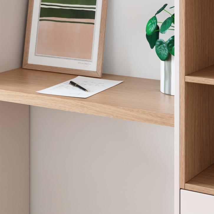 Natural oak Curved desk top | Plum Living