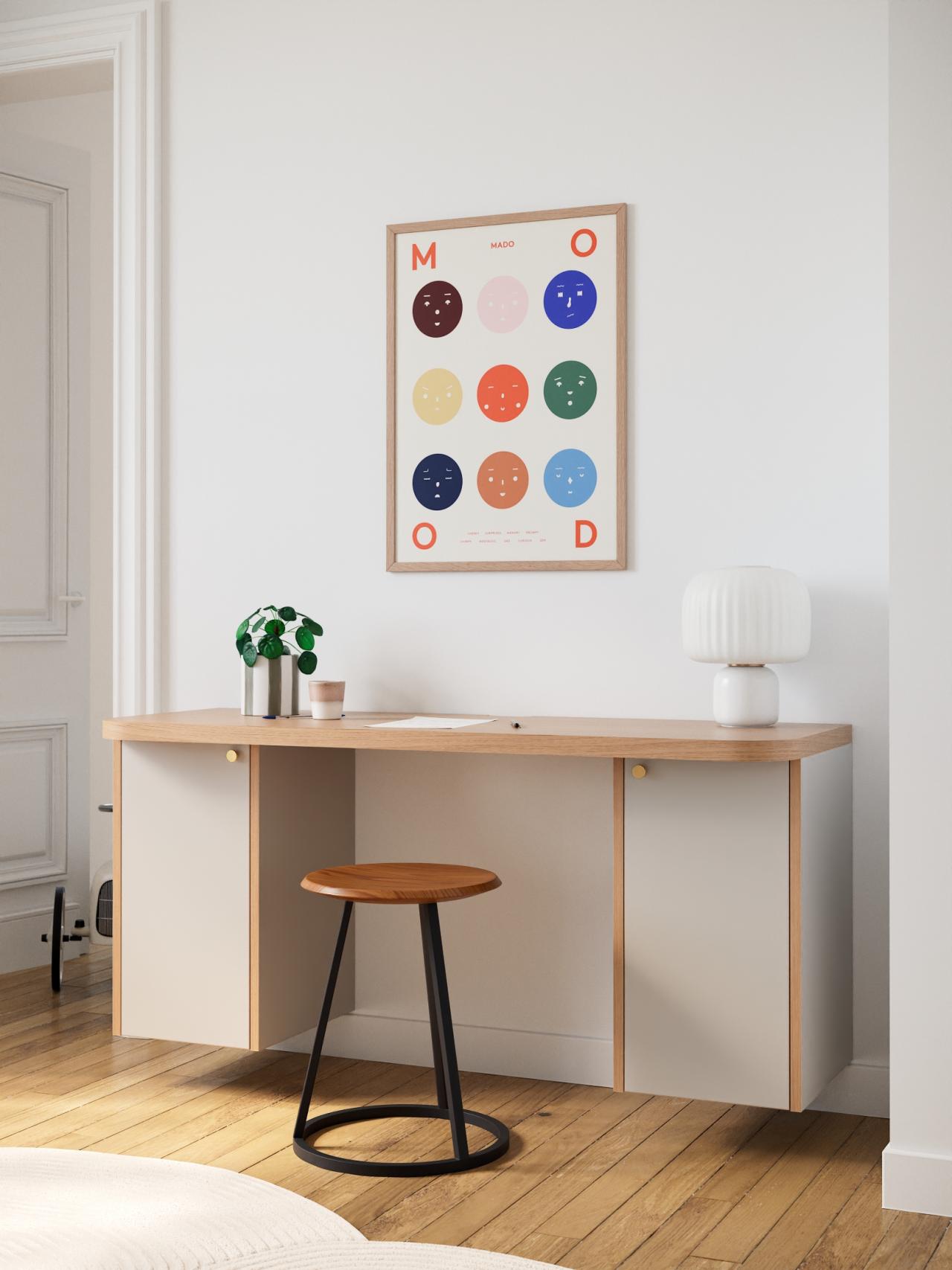 140cm desk top store